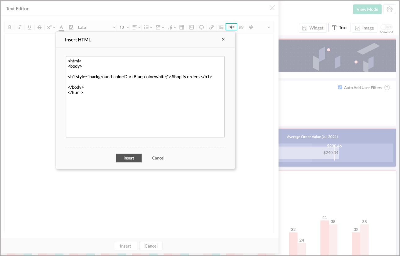 Creating a Dashboard l Advanced Analytics Help