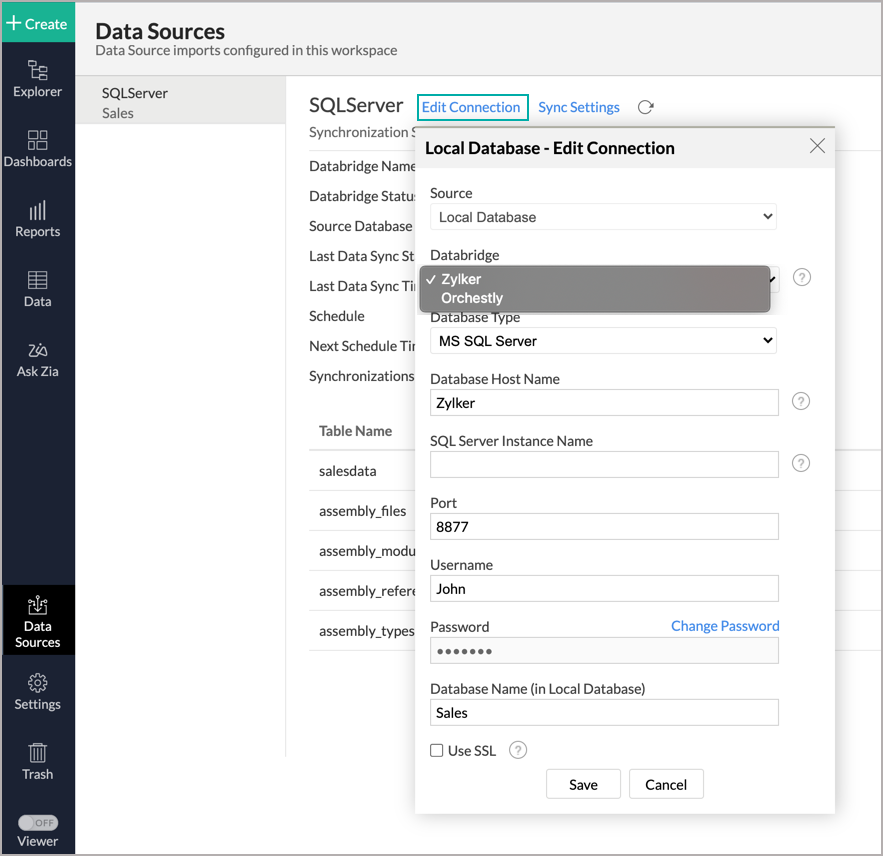 Zoho Databridge L Zoho Analytics Help