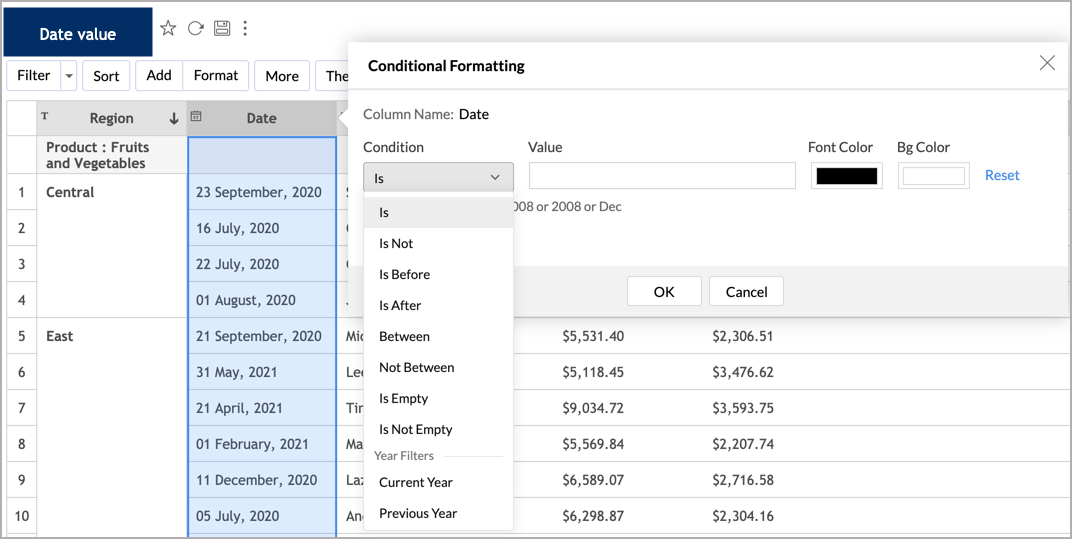 Customizing a Tabular View | Zoho Analytics Help