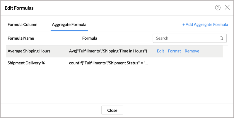 Aggregate Formula l Advanced Analytics Help