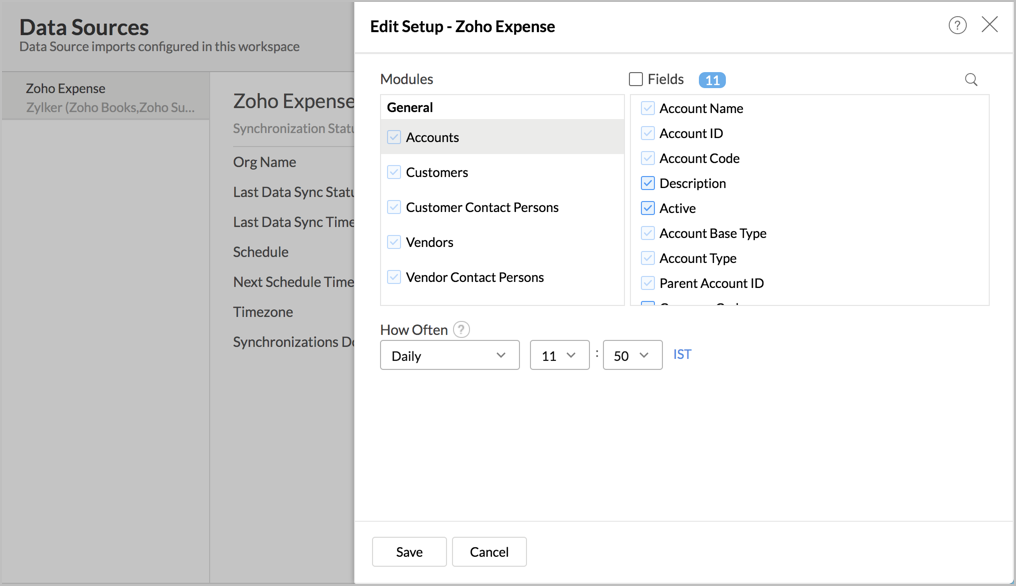Zoho Expense l Zoho Analytics Help