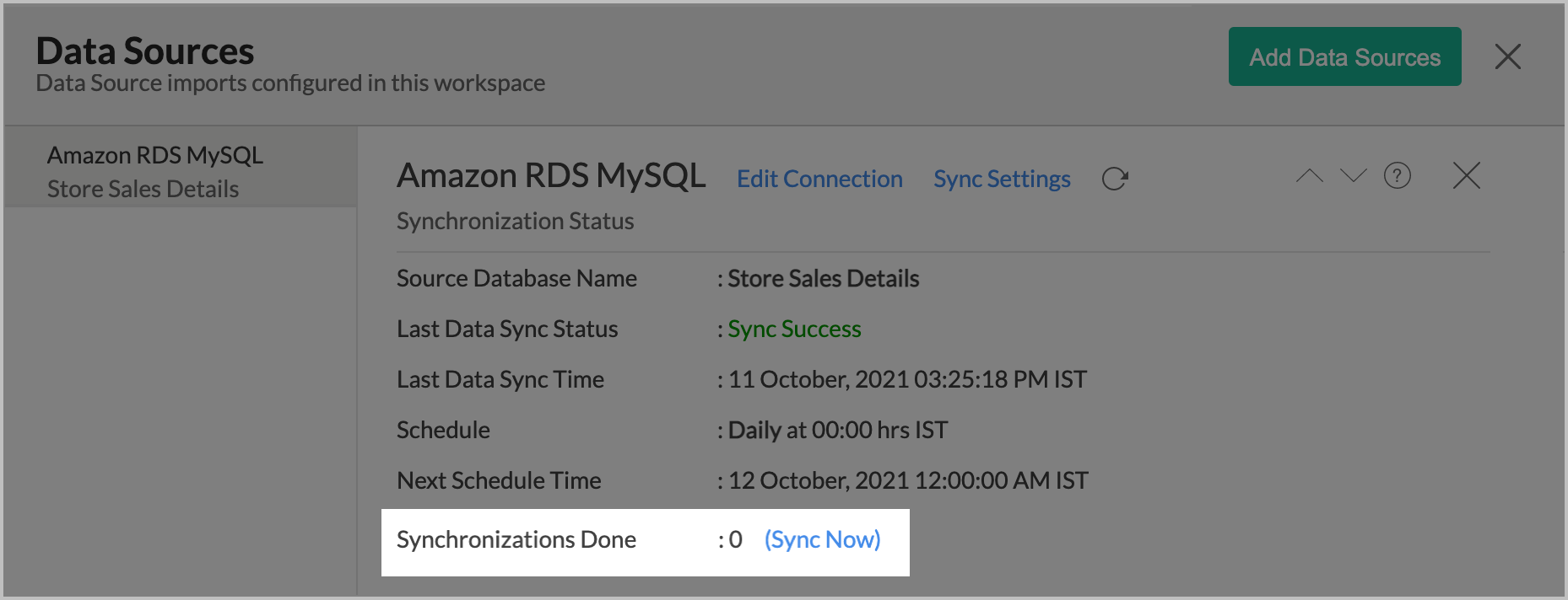 Import Data From Amazon Rds Mysql L Zoho Analytics Help