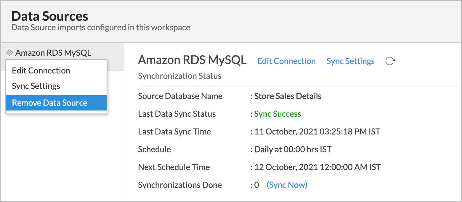 Import Data From Amazon Rds Mysql L Zoho Analytics Help