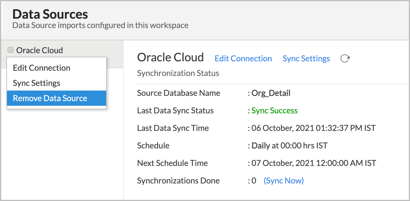 Import Data from Oracle Cloud l Zoho Analytics Help
