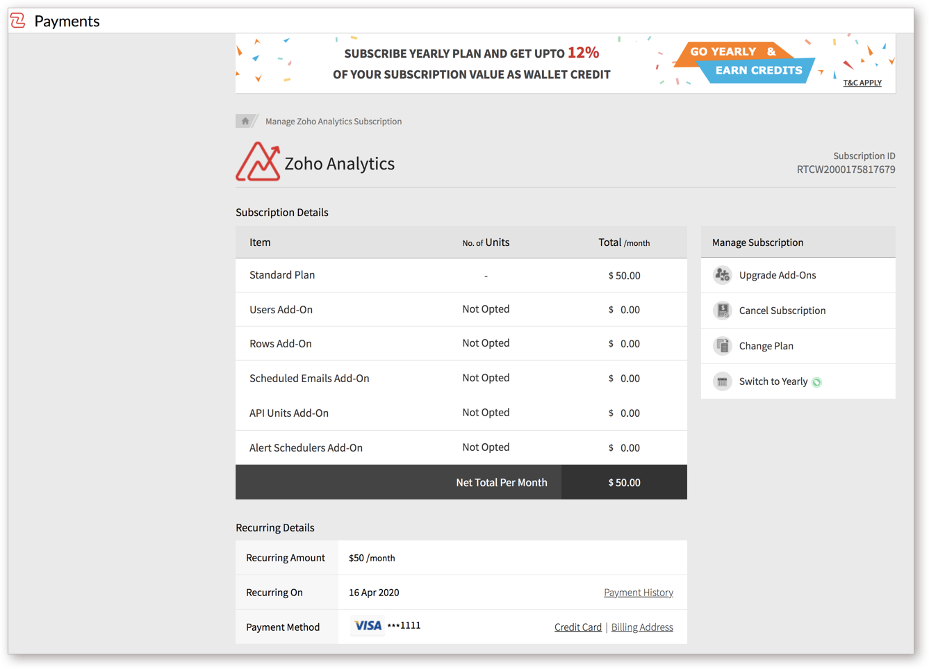Pricing and Payments l Zoho Analytics Help