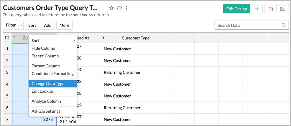 Query Table l Advanced Analytics Help