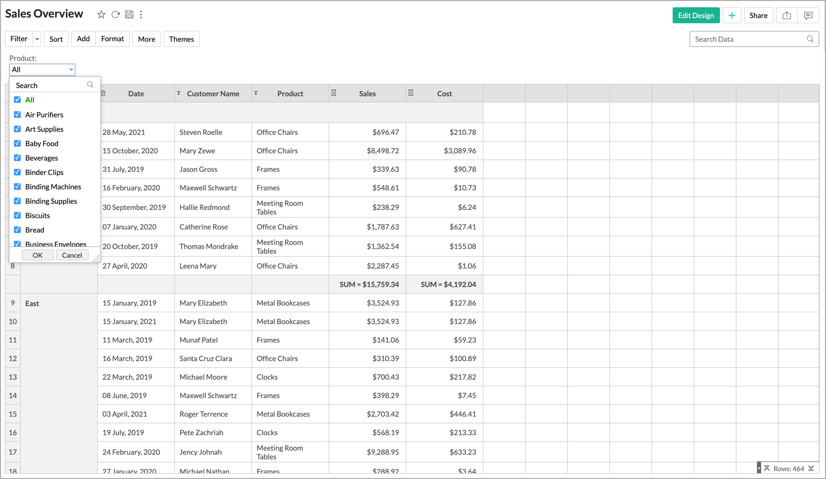 Creating a Tabular View l Zoho Analytics Help