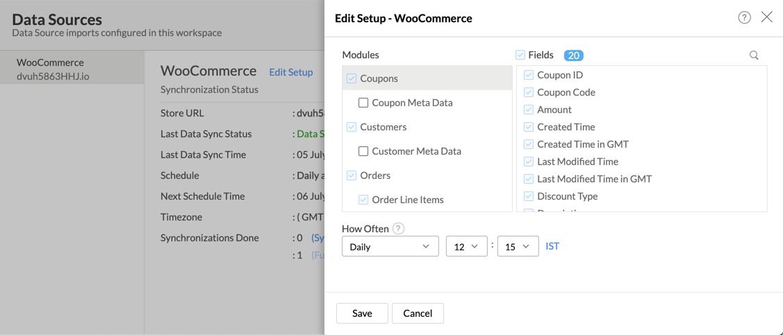 Woocommerce L Zoho Analytics Help