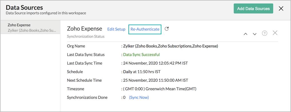 Zoho Expense l Zoho Analytics Help