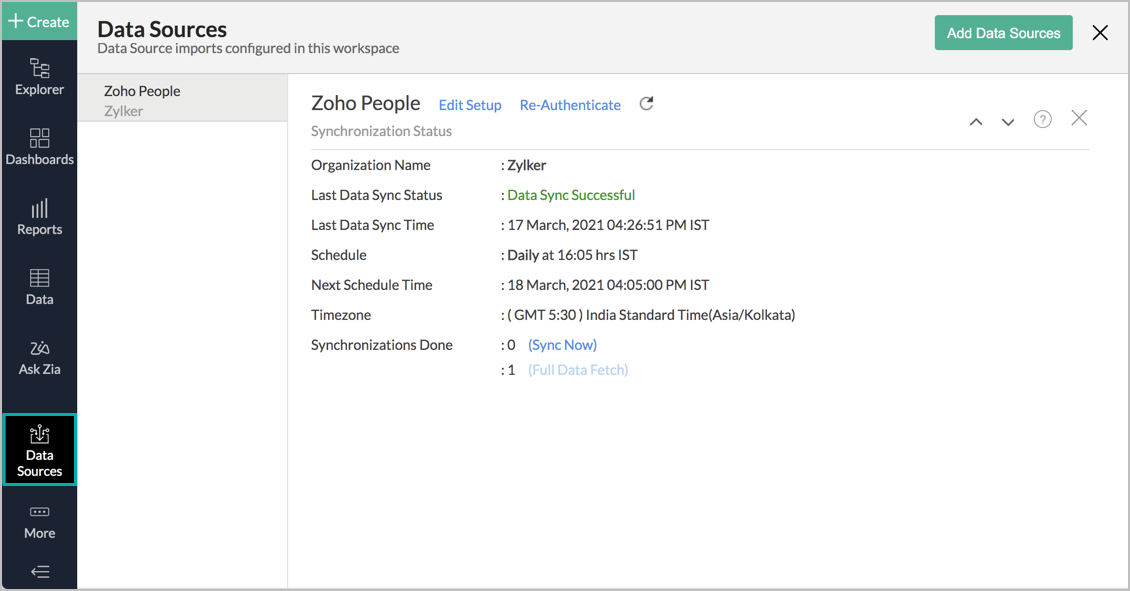 Zoho People l Zoho Analytics Help