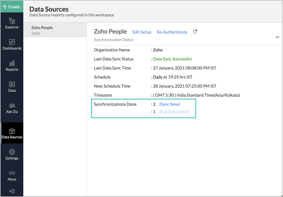 Zoho People l Zoho Analytics Help