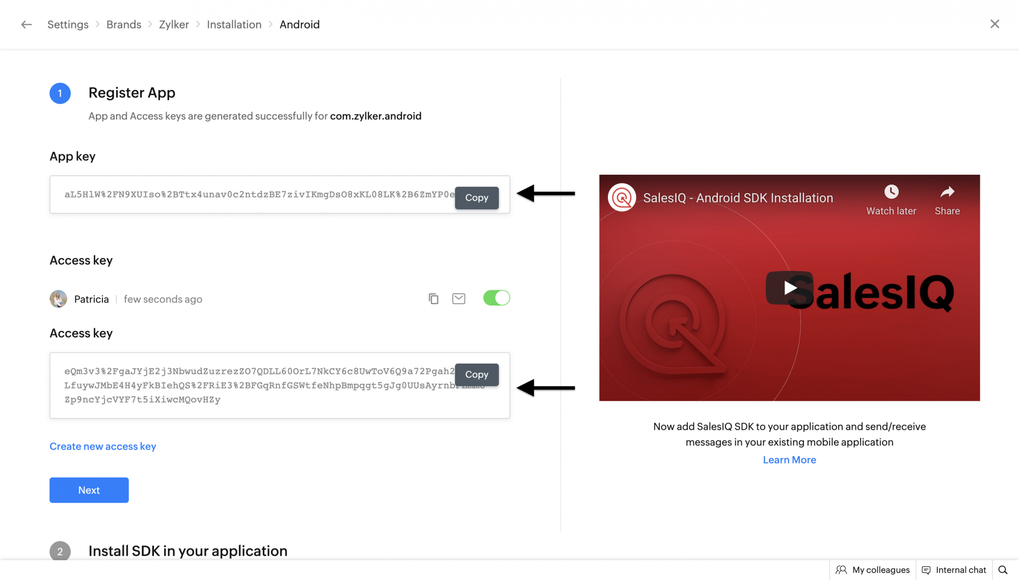 Installing Zoho SalesIQ s Mobilisten In Flutter App