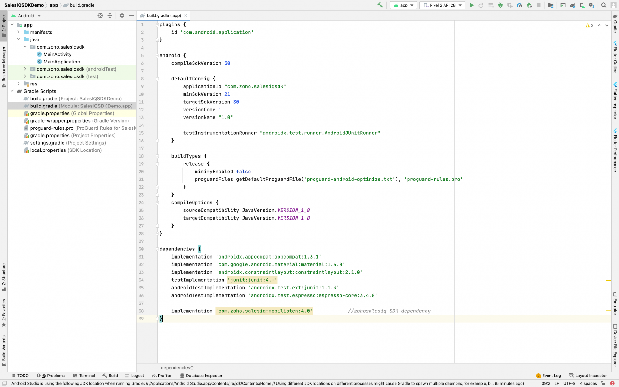 Android Mobile Sdk Installation Salesiq 20