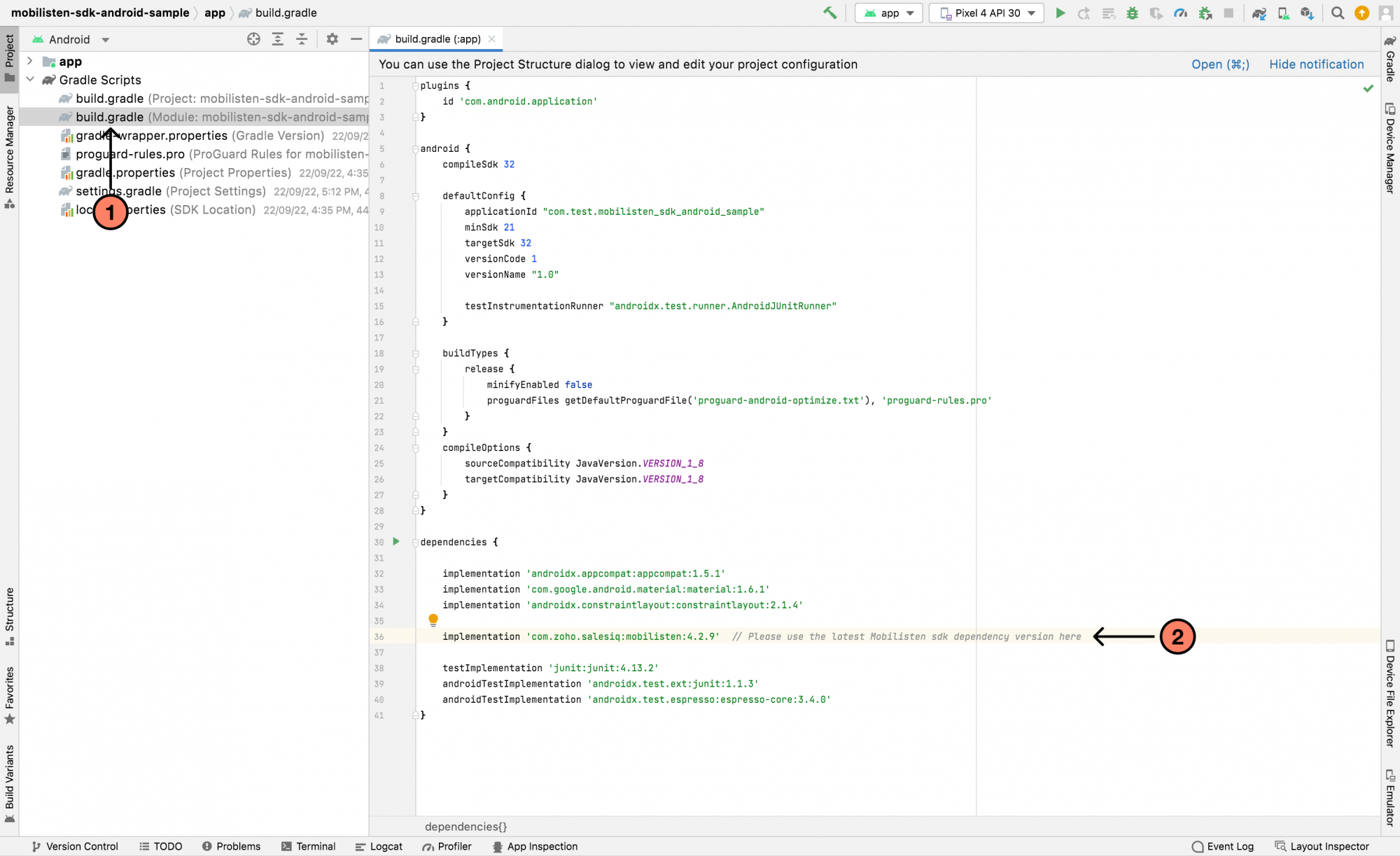 Android Mobile SDK Installation - SalesIQ 2.0