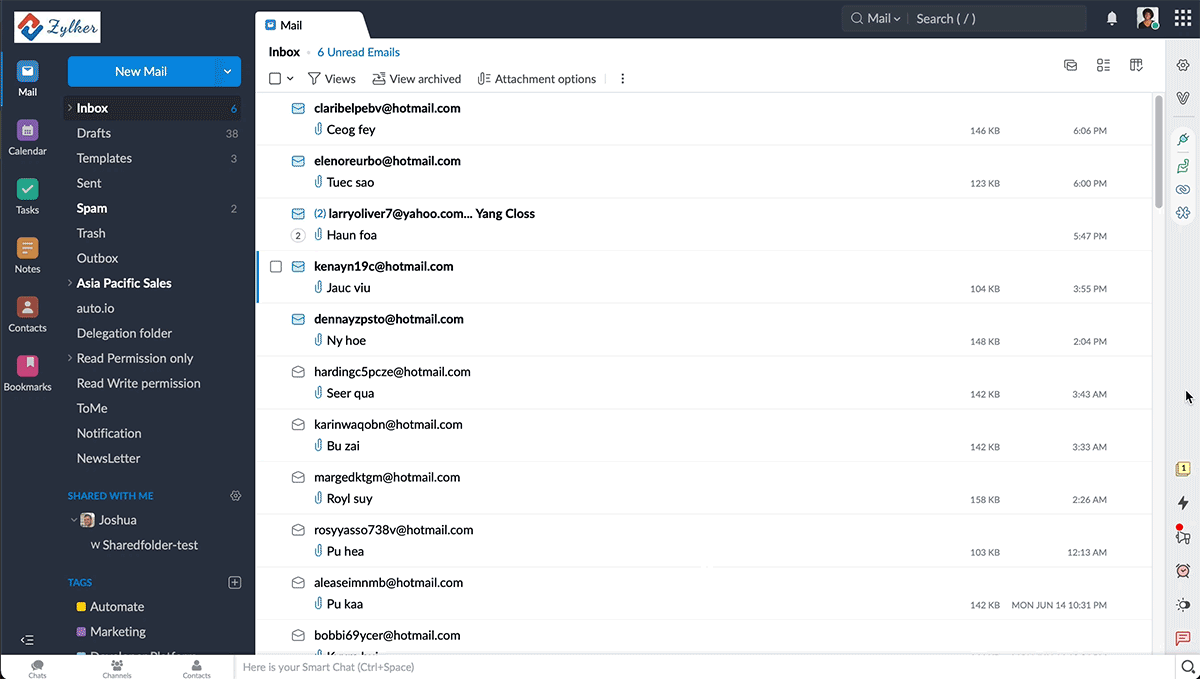 メールアシスタント | ヘルプ - Zoho Mail