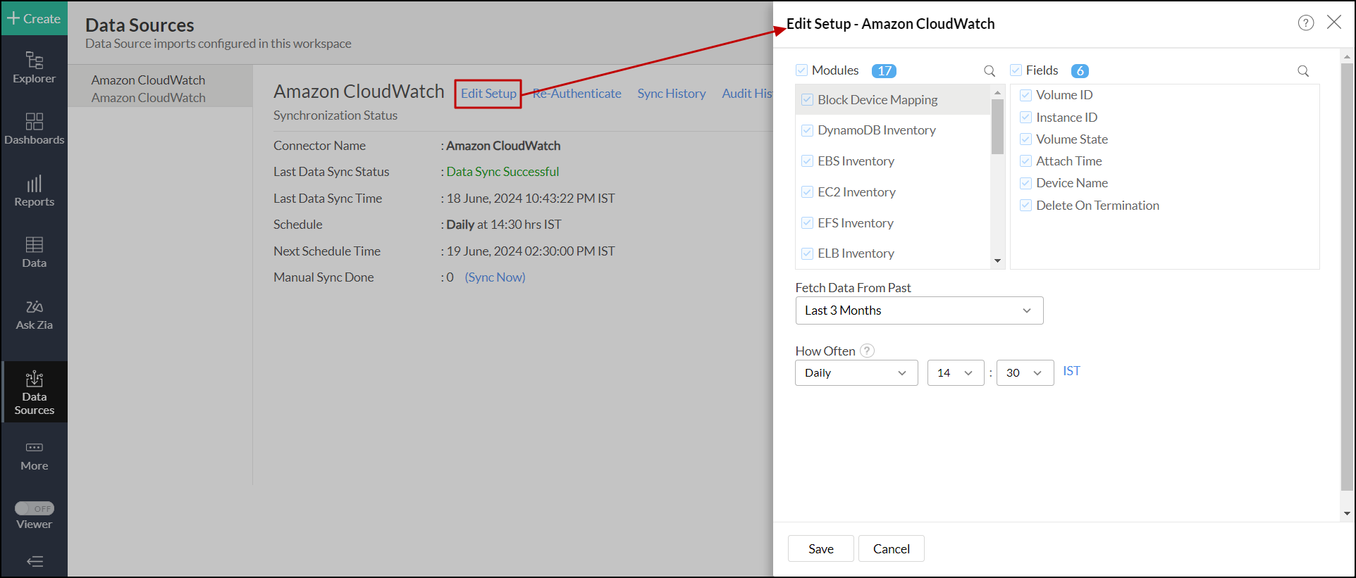 Integration with Amazon CloudWatch | Analytics Plus