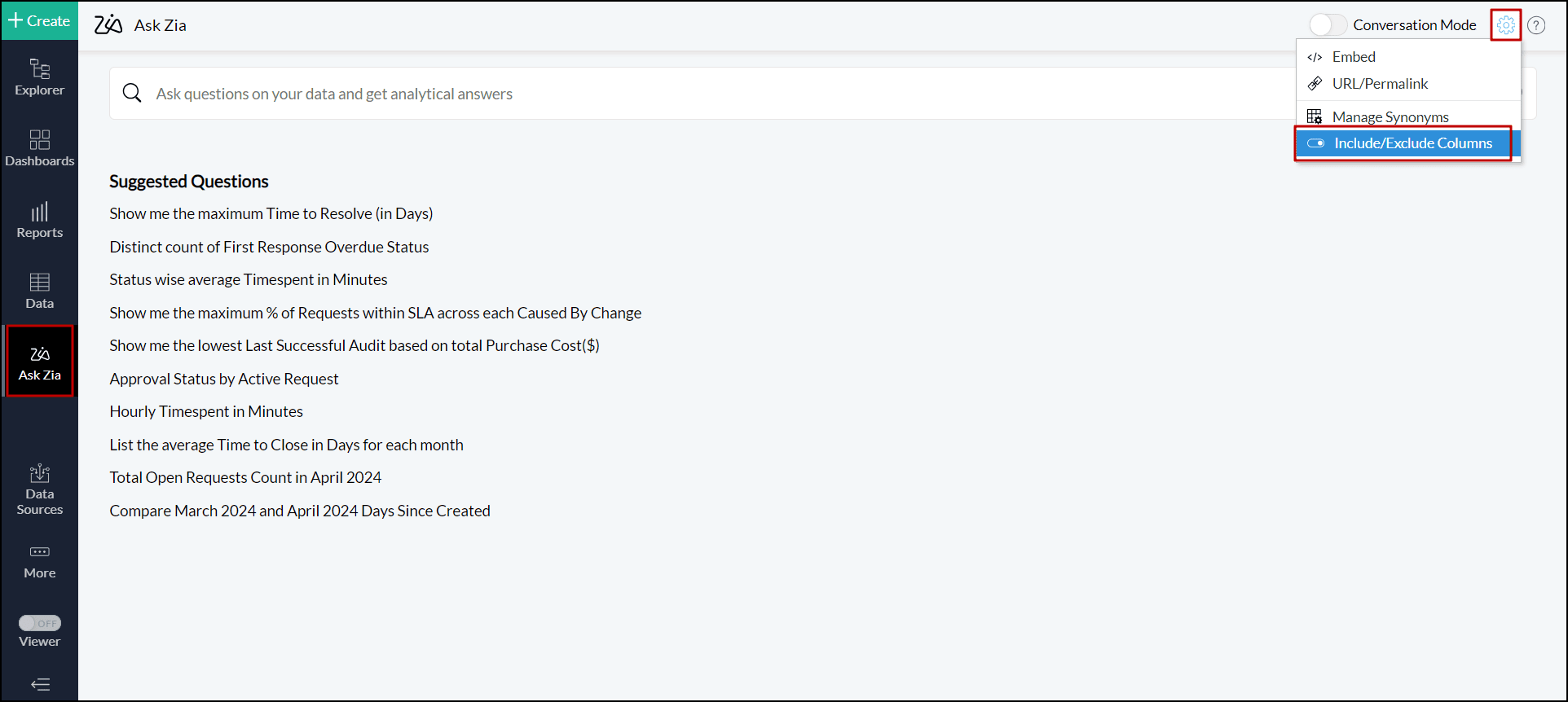 Training Ask Zia | Analytics Plus Cloud