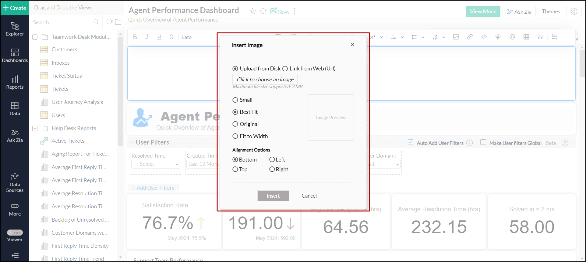 Create dashboards | Analytics Plus