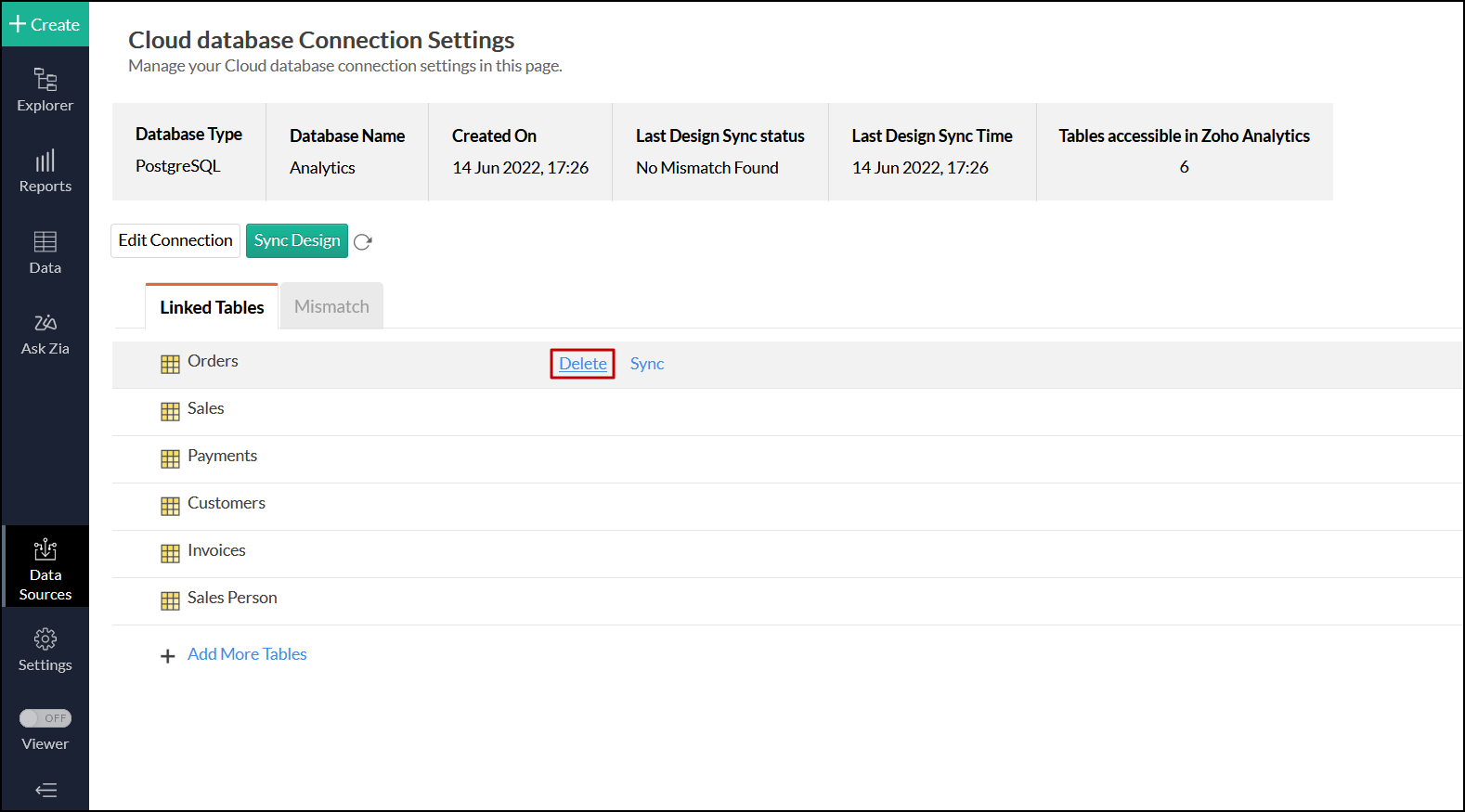 Import from other Cloud Databases | Zoho Analytics On-Premise