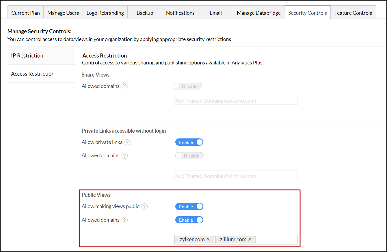 Security Controls | Analytics Plus Cloud