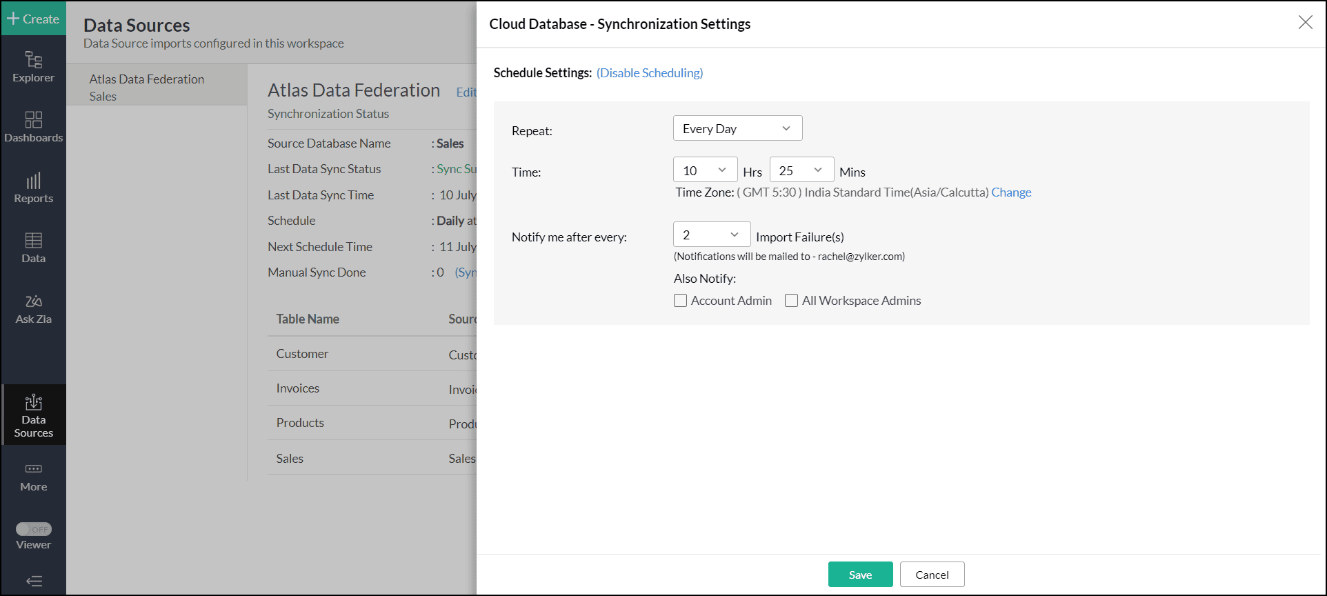 Importing data from Atlas Data Federation | Analytics Plus