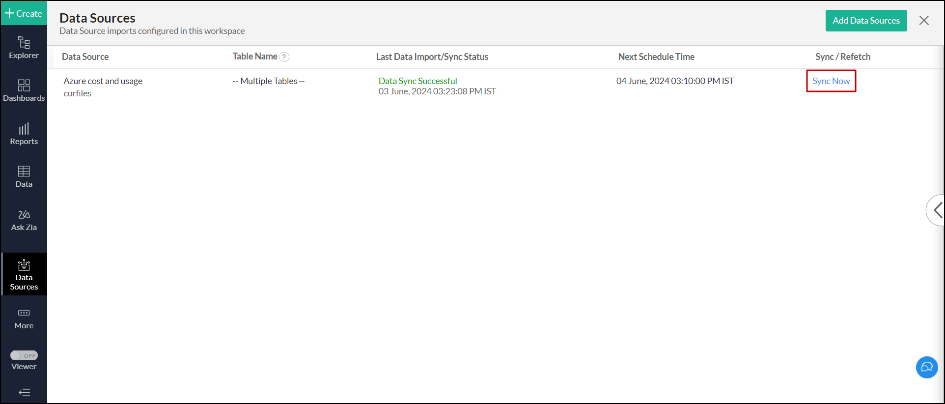 Integration with Microsoft Azure cost and usage | Analytics Plus