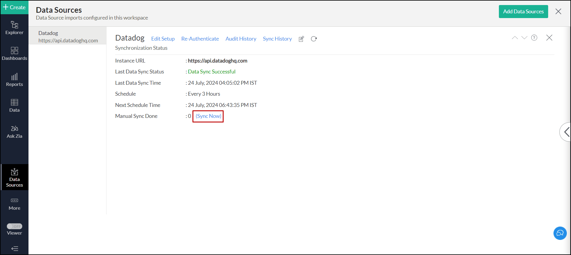 Integration with Datadog | Analytics Plus Cloud