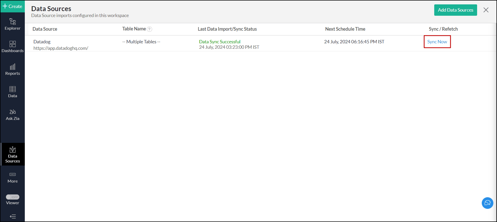 Integration with Datadog | Analytics Plus Cloud