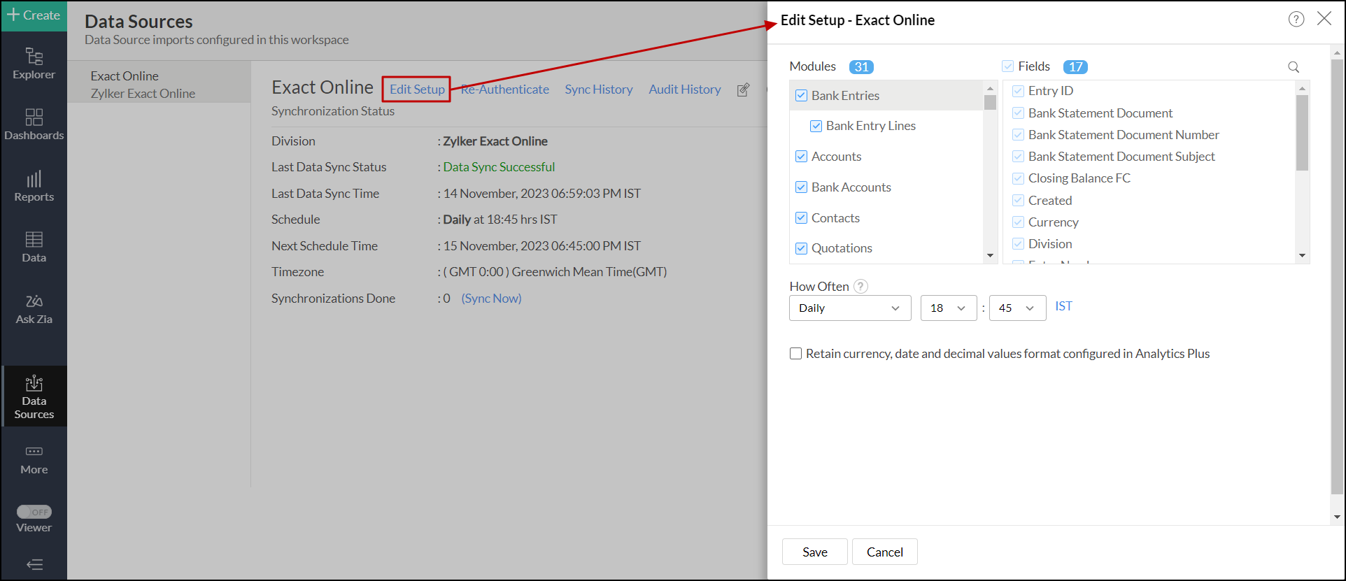 Integration with Exact Online | Analytics Plus Cloud