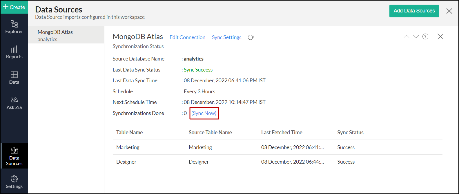 Importing data from MongoDB Atlas | Analytics Plus Cloud