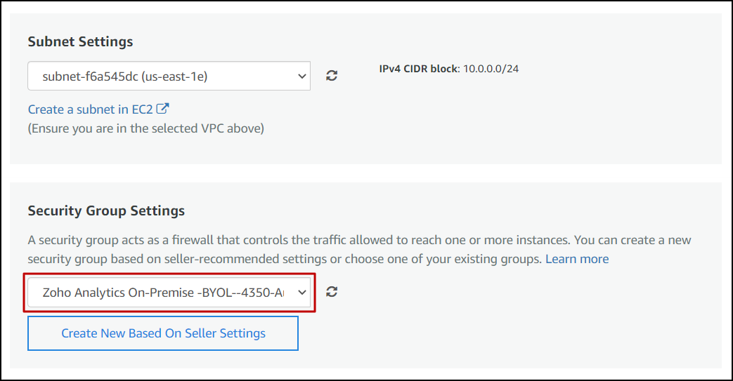 Installing on AWS | Zoho Analytics On Premise