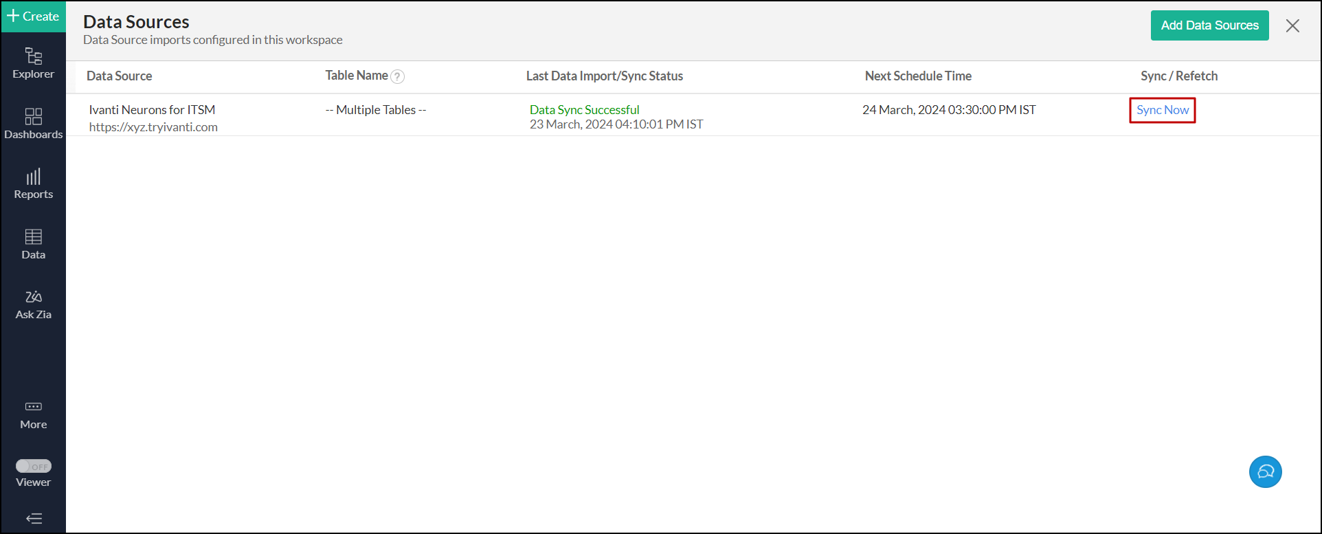 Integration with Ivanti Neurons for ITSM | Analytics Plus Cloud