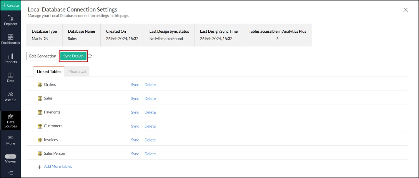 Importing data from MariaDB | Analytics Plus Cloud