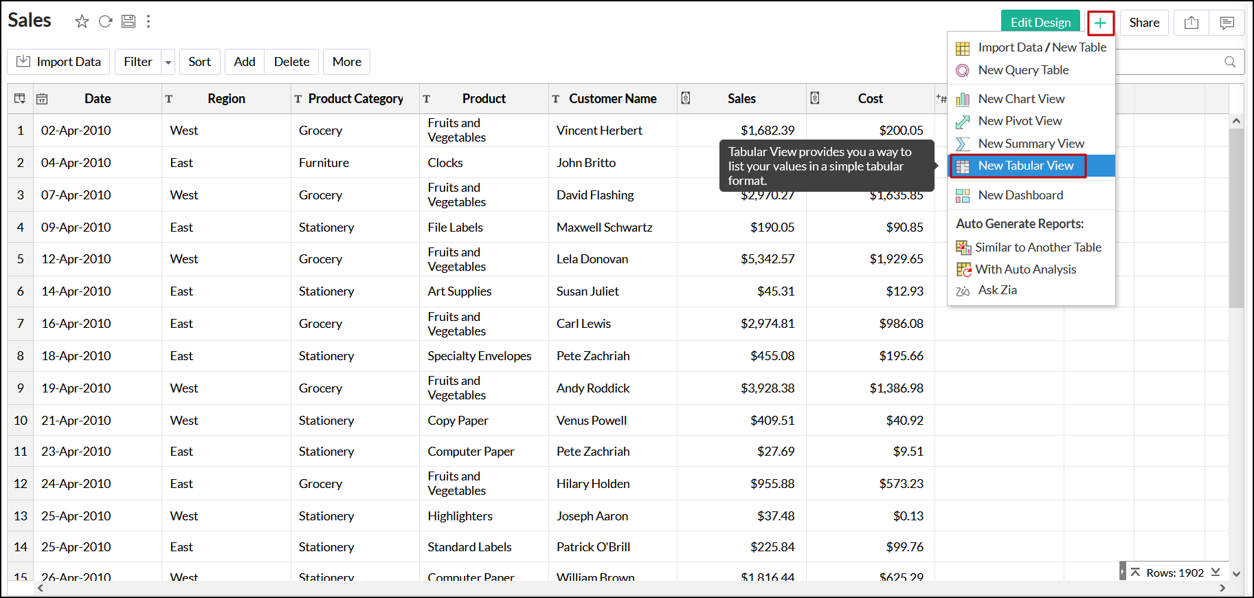 Creating Tabular View | Analytics Plus Creating Tabular View | Analytics Plus