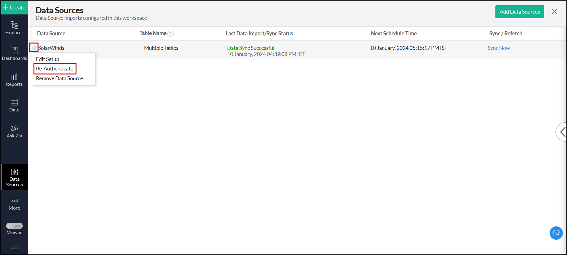 Integration with SolarWinds | Analytics Plus