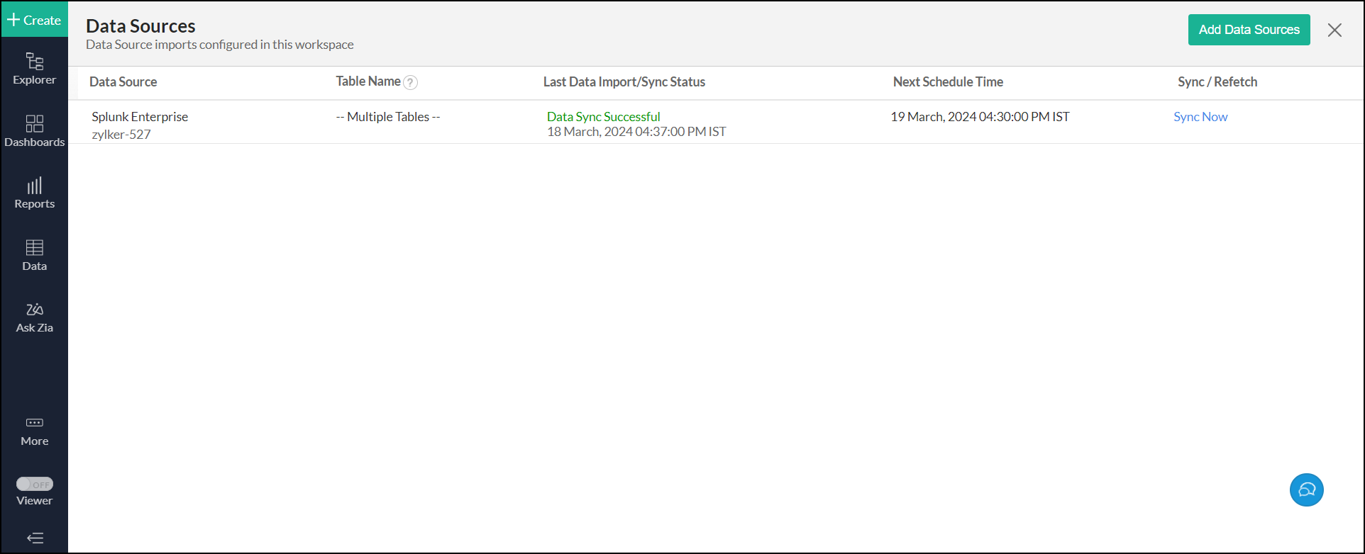 Integration with Splunk Enterprise | Analytics Plus Cloud