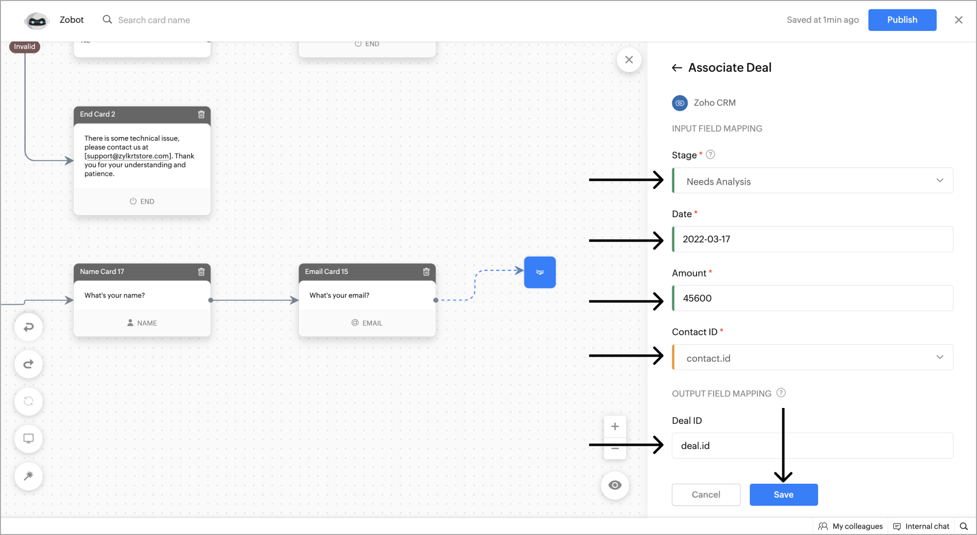 Integration Blocks | Codeless Bot - Zoho SalesIQ