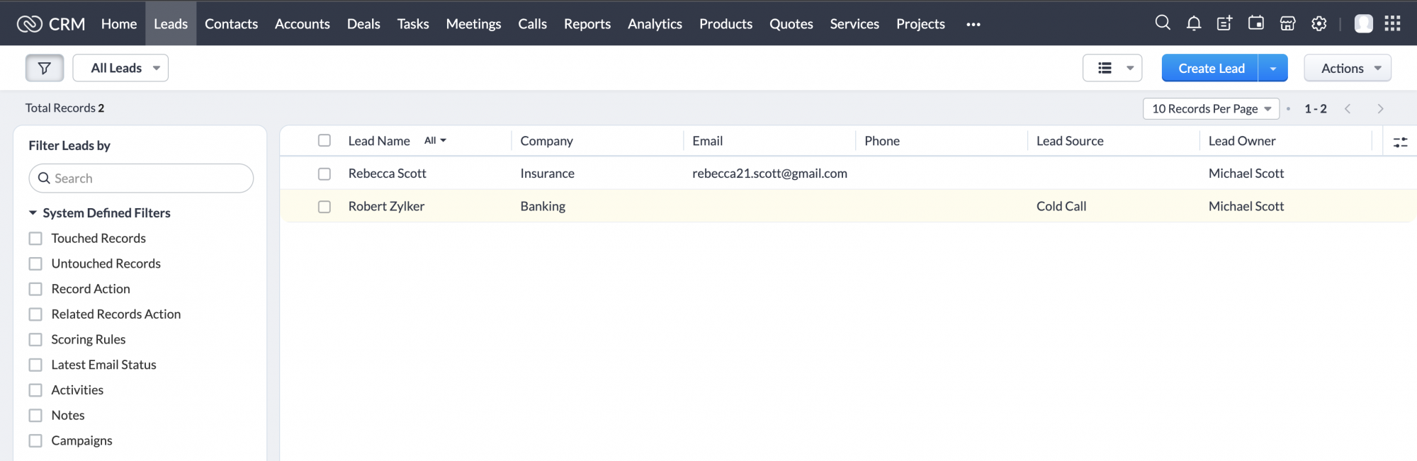 ZeptoMail plugin for Zoho CRM