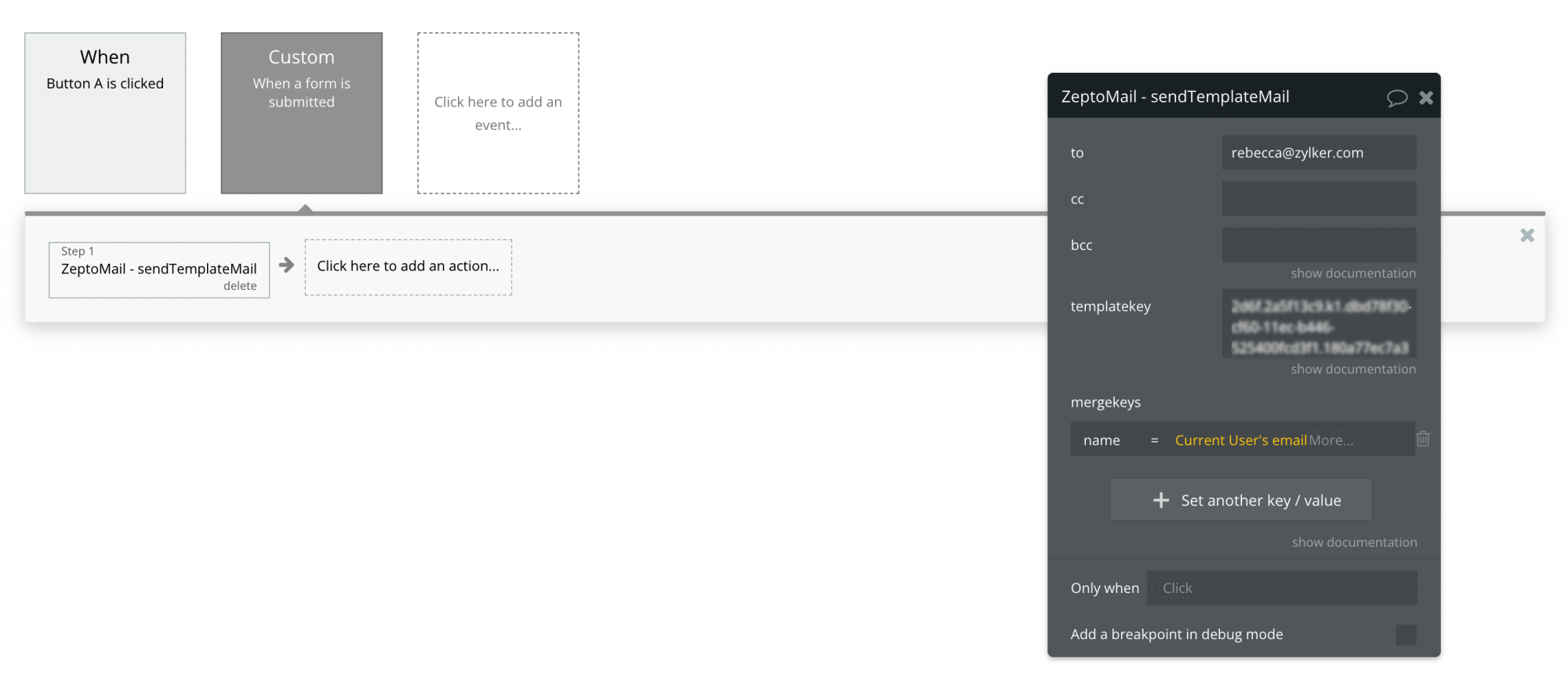 ZeptoMail plugin for Bubble