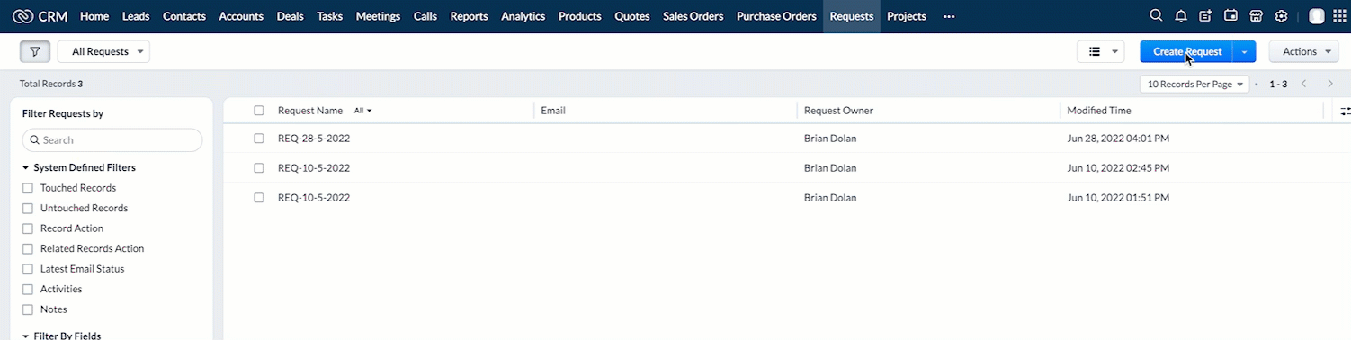 Client Script - Use Cases - Manufacturing| Online Help - Zoho CRM