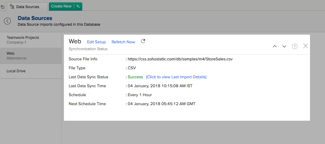 Managing Data sources