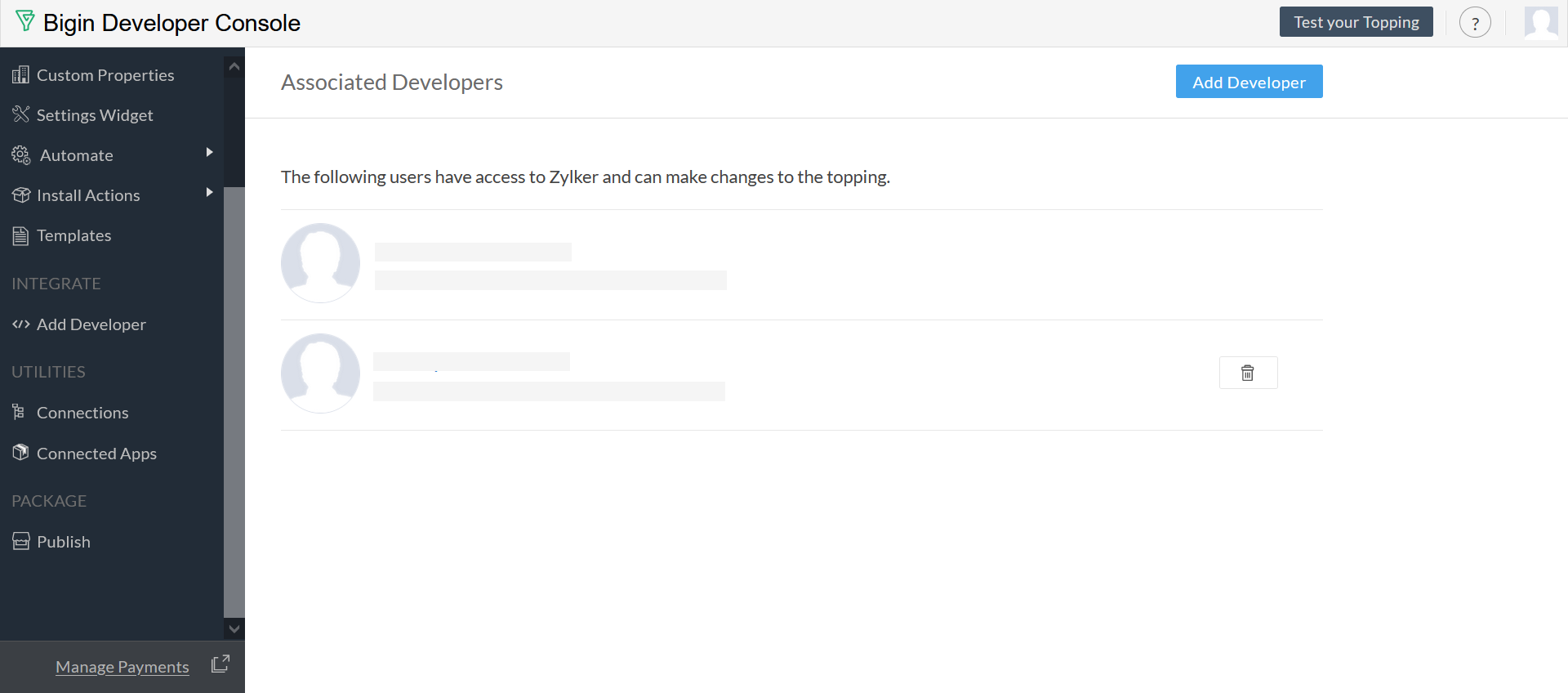 Overview of Developer Console | Online Help - Bigin