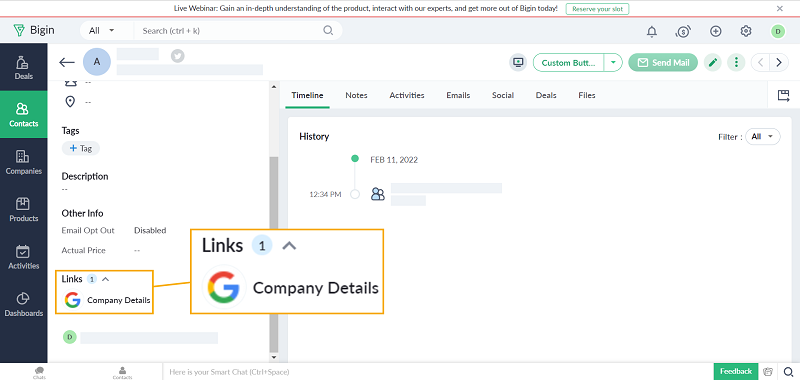 Placement of Custom Components | Online Help - Bigin