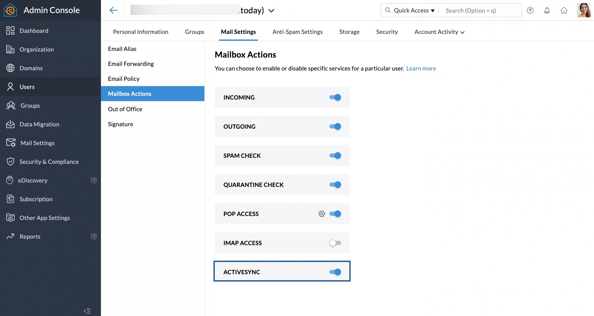 Zoho Mail - Exchange Active Sync for mobiles