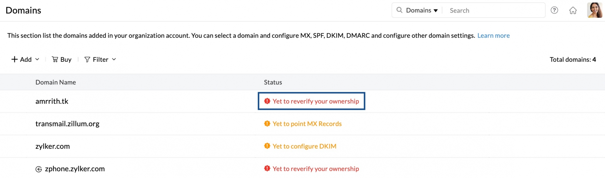 Possible errors and troubleshooting during your Domain Verification in ...