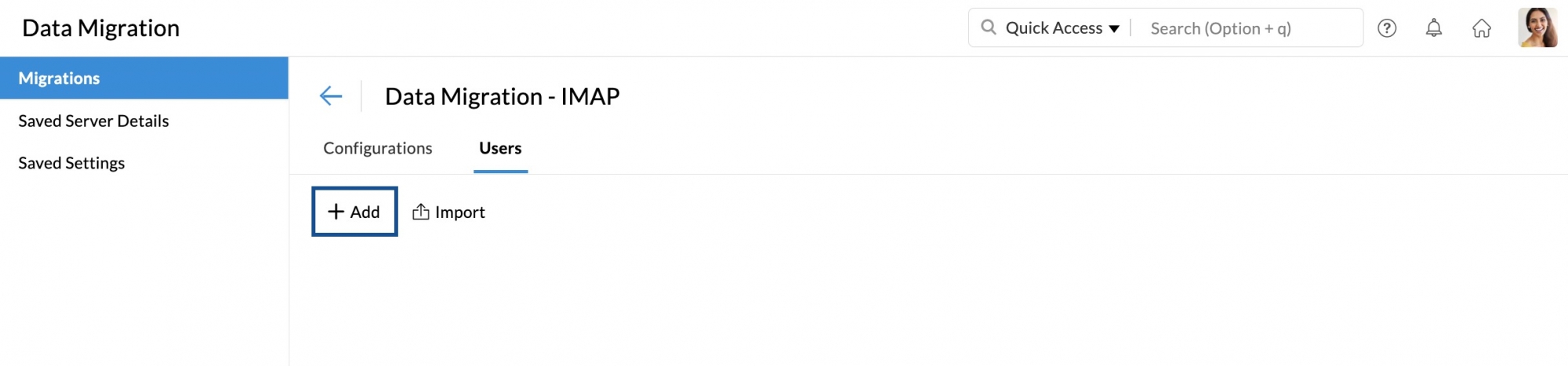 IMAP Migration from Microsoft 365 to Zoho Mail