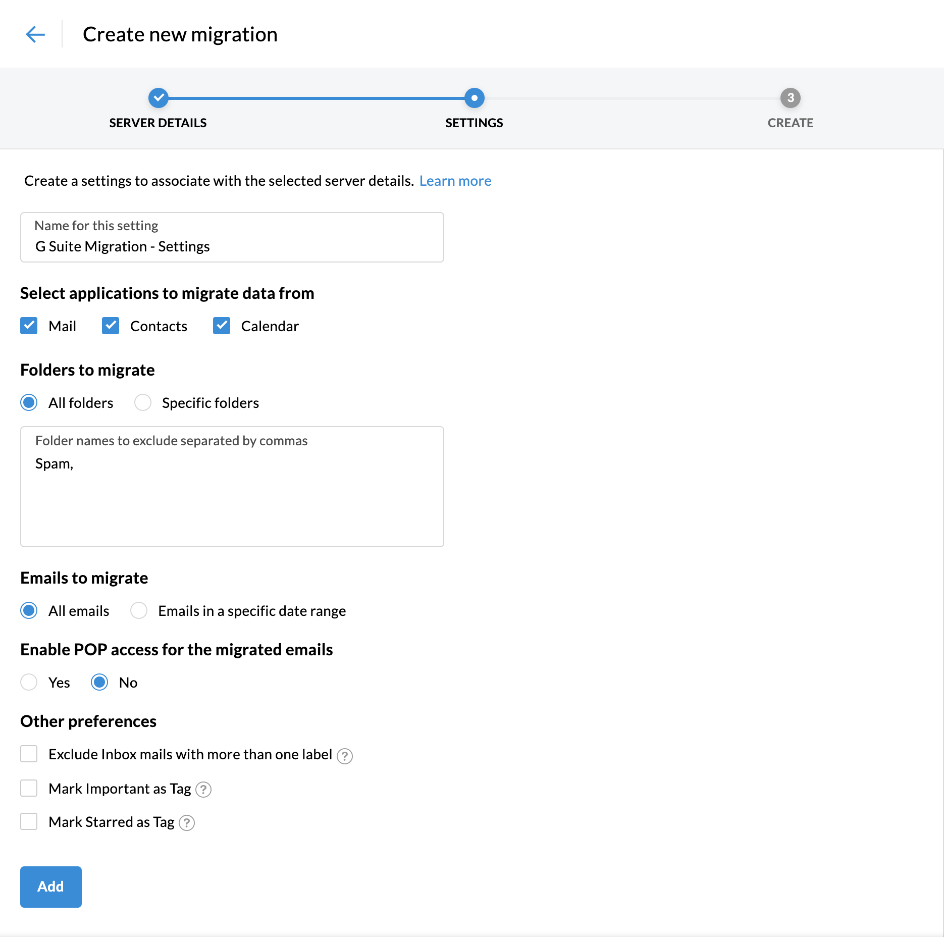 Migration from Google Workspace to Zoho Mail