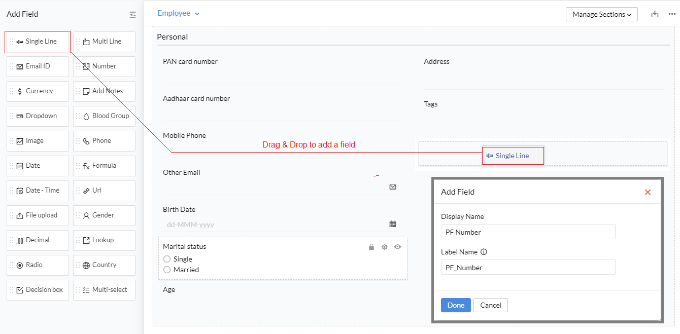 Creating Forms | Zoho People