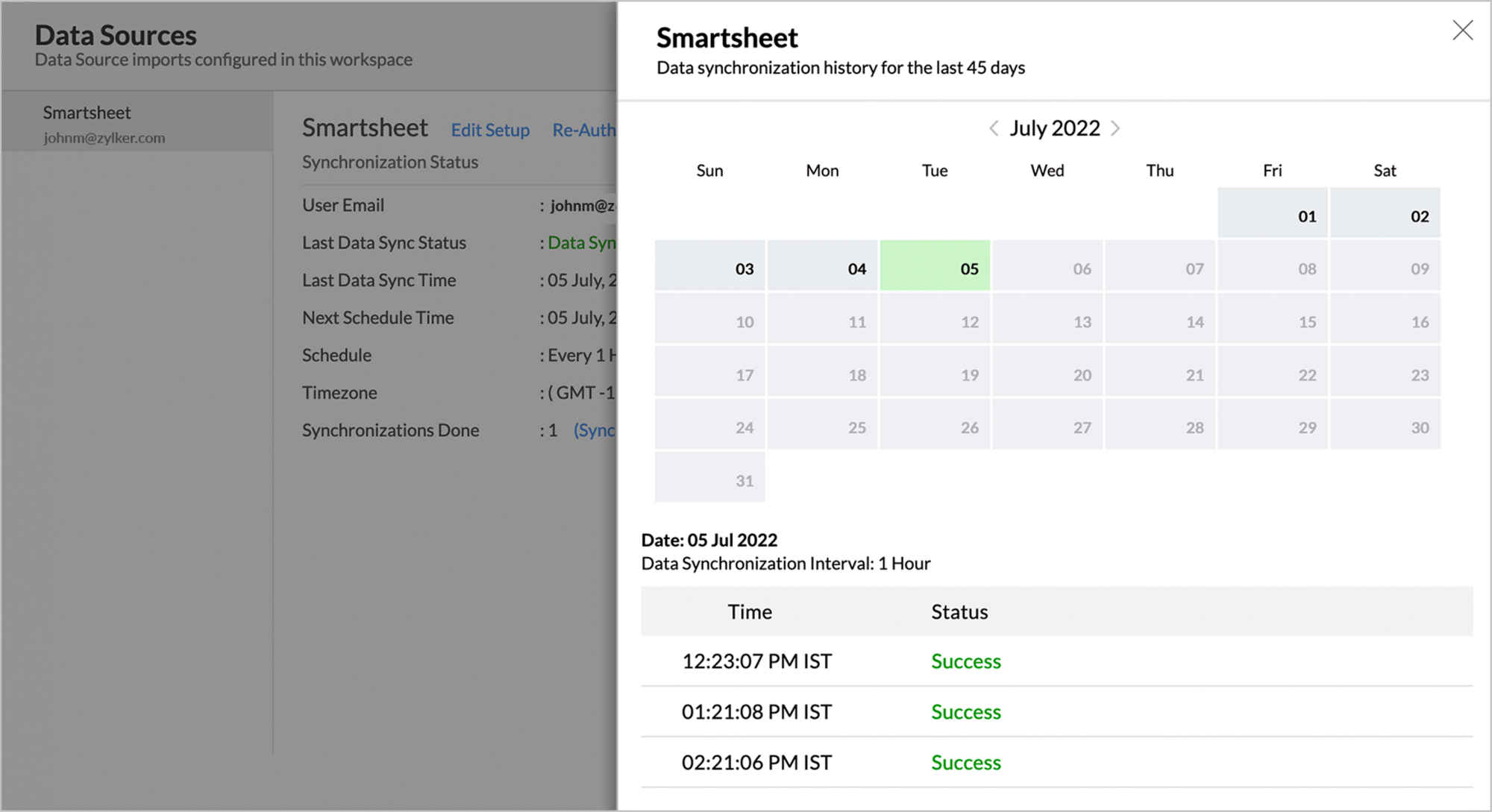 Smartsheet I Zoho Analytics Help