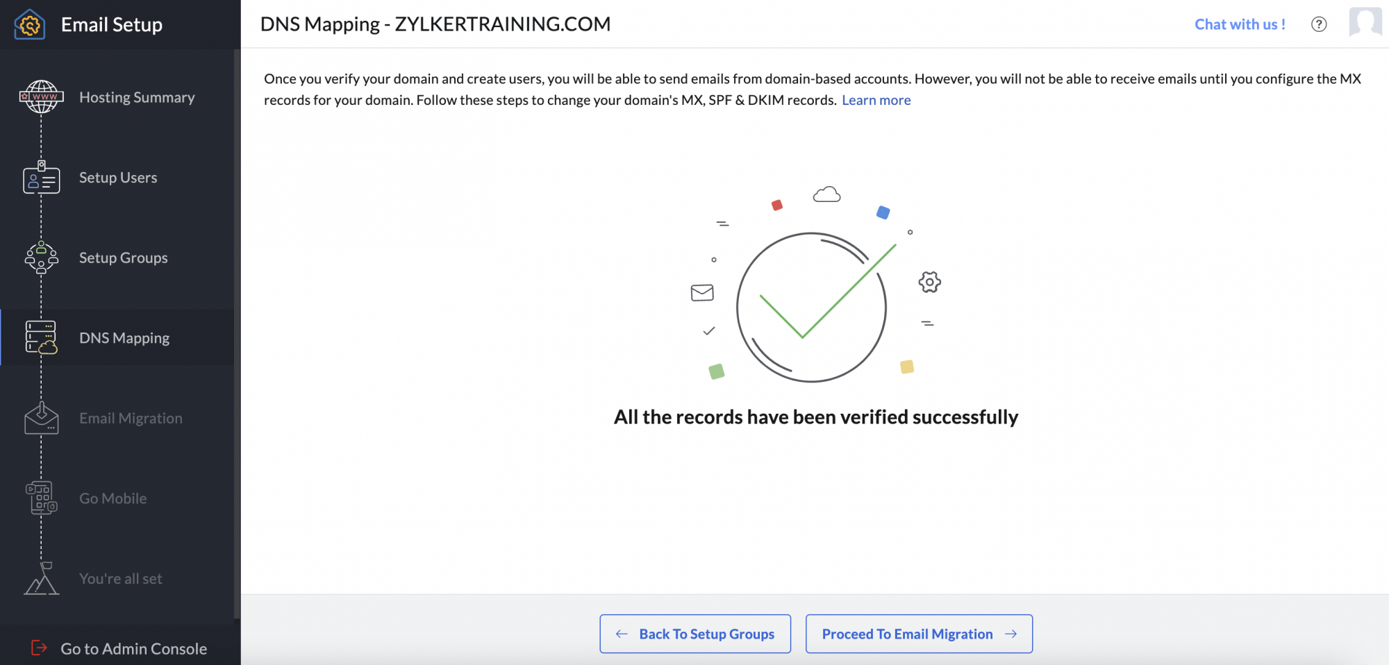 How to set up my domain with Zoho Mail?